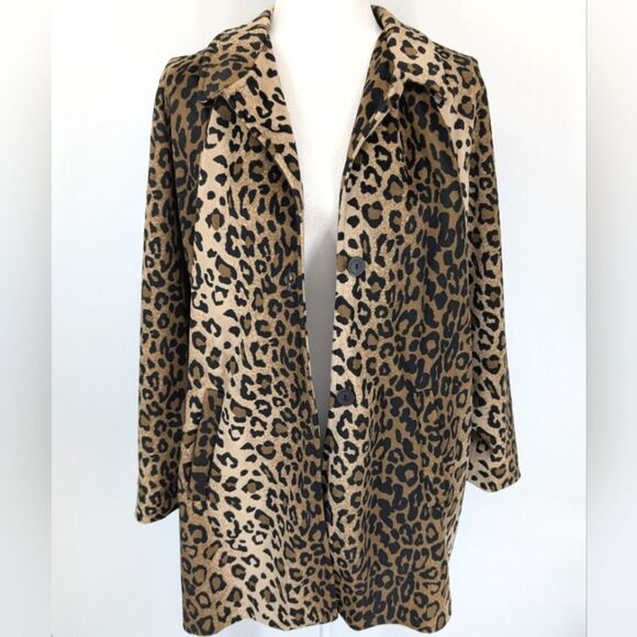 Vintage | Jackets & Coats | Vintage Barrage Black Brown Tan Leopard ...